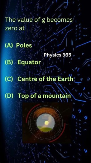 Class 11 Gravitation Challenge: Value of g Becomes Zero At? #gravitation #neet #physics365