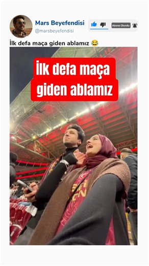 İlk defa maça giden kızın rakip tribüne seslenişi