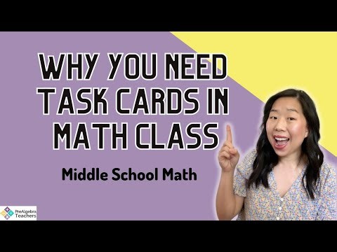 What You Need Task Cards In Your Middle School Math Class