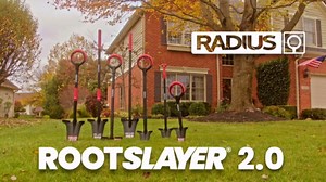 Root Slayer RS223, Nomad Steel Compact Mini Serrated Shovel Spade, Black