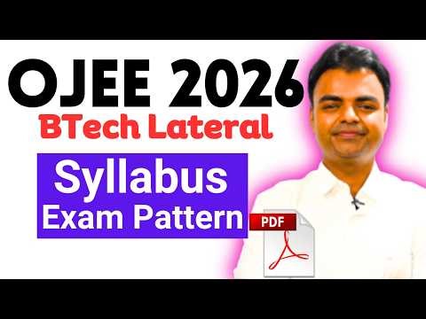 OJEE BTech Lateral Entry 2026, OJEE Lateral Syllabus, Exam Pattern, Question Level #ojee2026