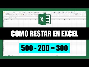 Cómo Restar en Excel - Paso a Paso (Fácil y Rápido)