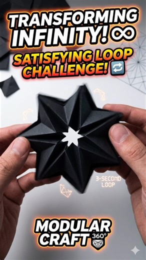 Transforming Infinity Origami ♾️ Satisfying Loop Paper Craft