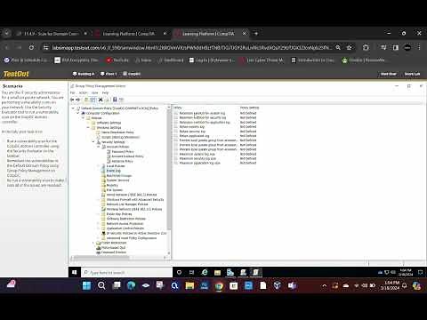 11.4.9 Scan for Domain Controller Vulnerabilities : TestOut