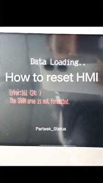how to reset HMI | batching plant hmi error kaise hataye #parteek_status #tech #plants