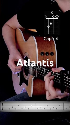Atlantis - Seafret | Guitar tutorial #guitar #easyguitartutorial #guitartutorialforbeginners