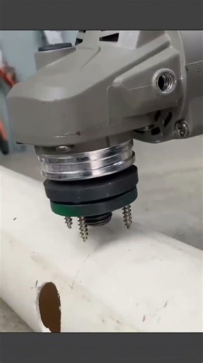 Easy way to drill holes in PVC pipes #lifehacks #plumbing #DIYtips #tools