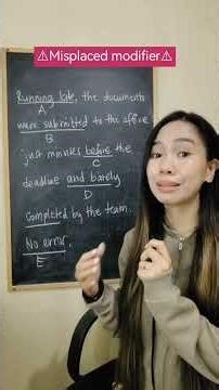 misplaced modifier #englishclass #grammarlesson