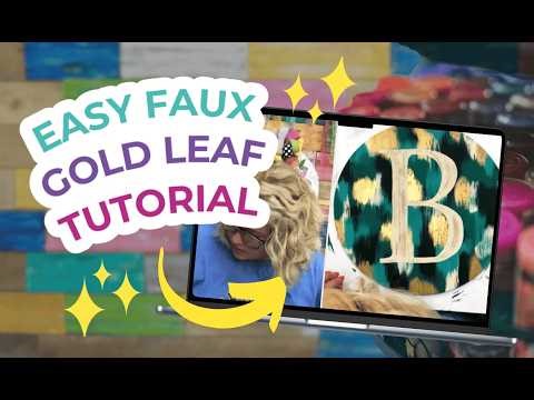 Abstract Monogram Door Hanger Tutorial | Easy Faux Gold Leaf Effect!