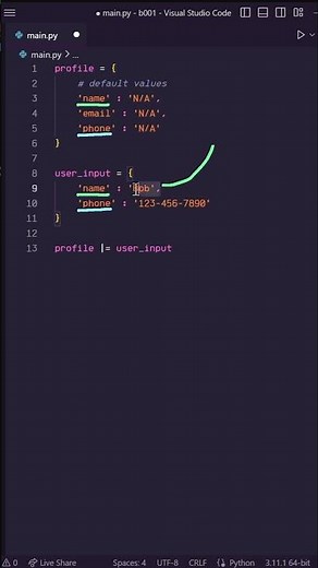 This Works On Python Dictionaries?? #python #programming #coding