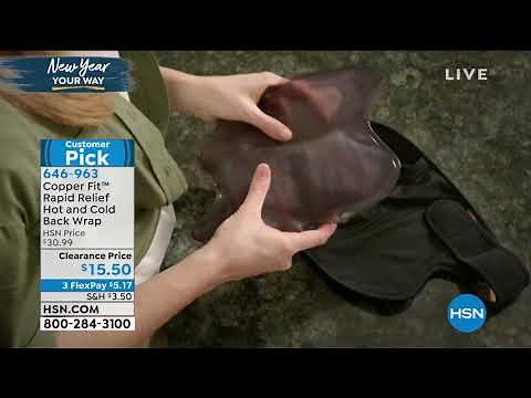 Copper Fit Rapid Relief Hot and Cold Back Wrap with Lumb...