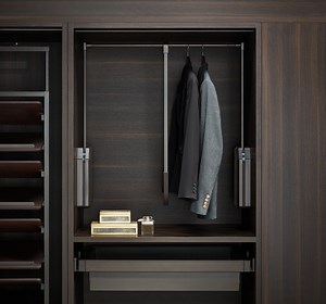 [Hot Item] Bedroom Cabinet Clothes Rod Adjustable Lift Clothes Hanger Wardrobe Lifter Wd-Lsy Series