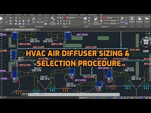 Air terminal sizing calculation and selection of air diffuser, hvac air distribution system