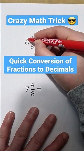 Easy Math Trick to Convert Fractions to Decimal 😎 #math #fractions #decimals