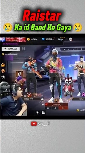 Raistar Ka ID band Ho Gaya 🥺#raistar #shorts #trnding #viral #freefire #Xzc__ff