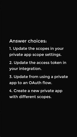 When working with a private app, you receive the error 403. How would you go about rectifying this