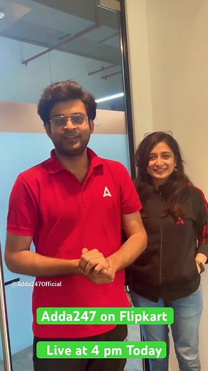 Adda247 on Flipkart😍 Live today at 4 pm. Link in Description Link - https://dl.flipkart.com/dl/livestream/1061961 Visit our Adda247 YouTube channel :-https://www.youtube.com/channel/UC1L2JoMpcY6MRLhFd3gg5Xg | Bankers Adda