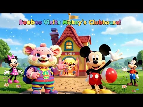 Booboo Visits Mickey’s Clubhouse 🎈 | Fun Games, Dancing & Friendship!