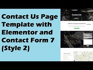 Build a Contact us page template with Elementor and Contact form 7 Style 2