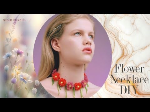 How to make a Flower Necklace/Seed bead Jewelry making Step by Step Tutorial/Diy