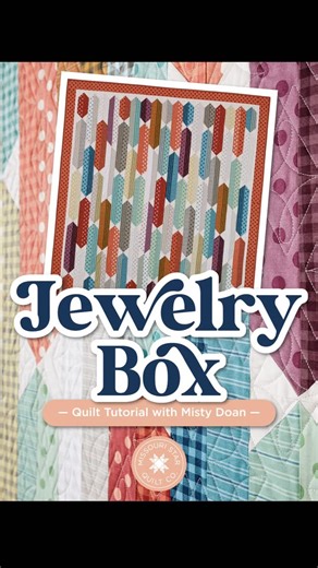 Repost @missouriquiltco • The Jewelry Box quilt is a real gem! Pointed, staggered strips, easily made with a jelly roll, resemble crystals or gemstones. The finished look is sleek and polished. To make this quilt, Misty used a variety of gorgeous colors and mini prints from the Quiltessential collection by Edyta Sitar of Laundry Basket Quilts for Andover Fabrics. Watch the Jewelry Box quilt tutorial now on Missouri Star’s YouTube channel to learn how it’s done. https://www.youtube.com/@MissouriQ
