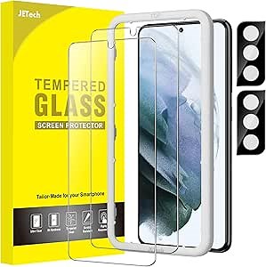 Amazon.com: JETech Screen Protector for Samsung Galaxy S21 Plus 6.7-Inch with Camera Lens Protector, Easy Installation Tool, Tempered Glass Film, HD Clear, 2-Pack Each : Cell Phones & Accessories