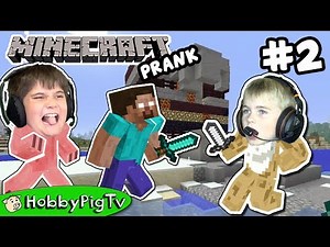 Minecraft Prank Adventure 2 Herobrine House HobbyPigTV