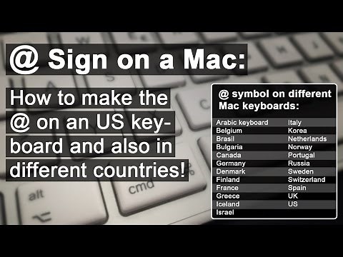At sign on a Mac: How to make the @!