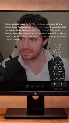 ASMR Typing (Stenography) - British Man Reads Warranty #steno #typing #asmr