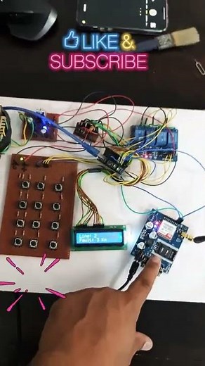 Underground Cable Fault Detection system using Arduino and GSM #project #engineeringproject
