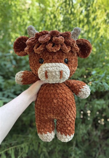 Crochet Your Jumbo Highland Cow - Available July 3rd