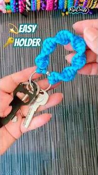 Easy DIY keychain #shorts #diy #craft #howto #style #design #paracord #tutorial