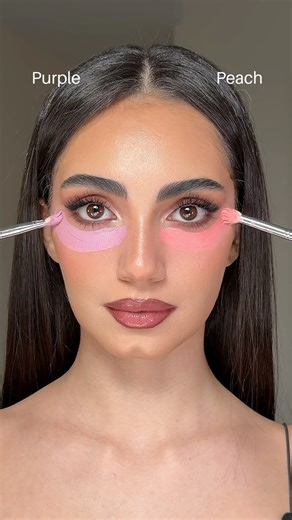 two color correctors,two viral finishes . purple 💜 peach 🧡