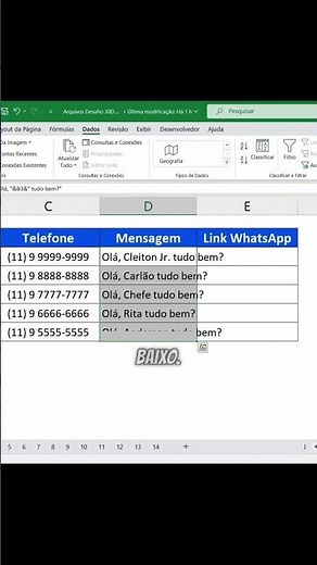 REVEALED: The SECRET to SENDING CUSTOMIZED WHATSAPP MESSAGES using EXCEL! DISCOVER IT NOW! #excel...