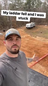 82K views · 5K reactions | Don’t try this at home, I’m a professional #ladder #roofing #build #custom #customer #stuck #stranded #hazard #jump #bluecollar | Steven Linker | Facebook