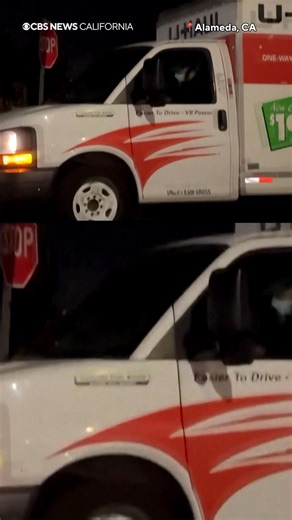 Officers opened fire Thursday night at a vehicle backing into a line of Coast Guard and law enforcement personnel outside the U.S. Coast Guard base in Alameda, site of a day-long protest against what was originally planned as an immigration enforcement surge in the San Francisco Bay Area. A CBS News Bay Area photographer at the scene captured video showing a U-Haul truck reversing toward the base entrance and law enforcement firing their weapons at the vehicle. The Department of Homeland Securit