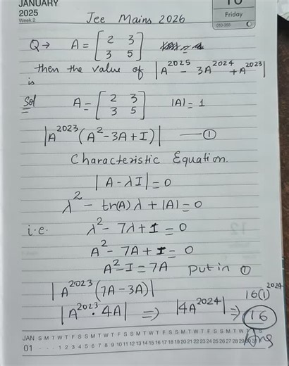 notion academy on Instagram: "The characteristic equation of a square matrix is the fundamental algebraic tool used to find its eigenvalues. It represents the condition under which a linear transformation has non-zero vectors that only change by a scalar factor. 1. The Mathematical Definition For a square matrix A of size n \times n, the characteristic equation is defined as:#education #growthmindset #viralreels #ncert #mathsquiz"