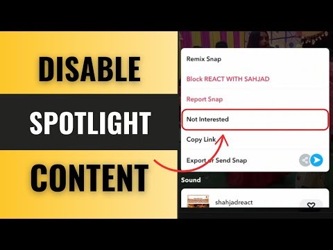 How to Disable Snapchat Spotlight