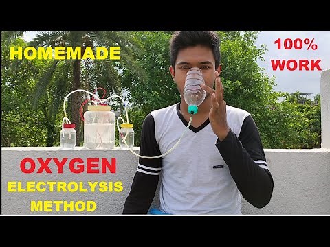 How to make oxygen gas at home by electrolysis method, #oxygen