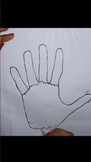 হাতের মাধ্যমে সুন্দর একটা ছবি আর্ট। A beautiful picture made by hand.