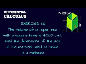 Differential Calculus(Feliciano and Uy) Exercise 3.6_Open Box Problem