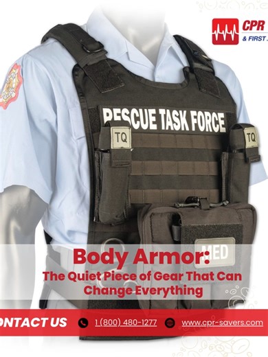 Body armor is all about safety and being prepared. 🛡️ From soft vests to hard plates, the right gear can help protect you when things get unpredictable. Stay ready, stay protected. Read our full blog here: https://cpr-savers.com/body-armor #BodyArmor #SafetyFirst #Preparedness #StaySafe #ProtectYourself
