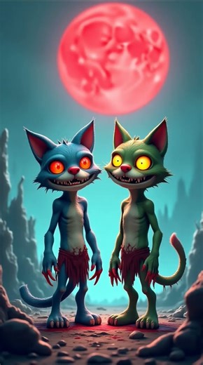 Oggy and cockroach horror version 💀☠️👻👽 #cartoon #animation #horror