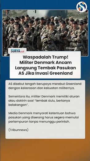 TRUMP DIULTIMATUM! Denmark akan Langsung Tembak Pasukan AS Jika Nekat Invasi Greenland