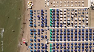 HD aerial view of the beach resort with pools and aquapark Stock Video