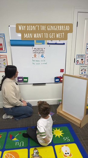 Here’s one of our lessons for the month of December! 🍪✨ We start by asking the question: “Why didn’t the Gingerbread Man want to get wet when crossing the river?” I write it on the board or a poster and have students share their best guesses — we hypothesize together. Today’s ideas included: • He was cold • He was scared • He would float away • He would get soft • He would get soggy • He would break apart After we list all of our predictions, we test out the theory! Each student gets a cup of m