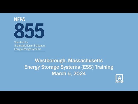 NFPA 855 - Energy Storage Systems (ESS) Training - March 5, 2024