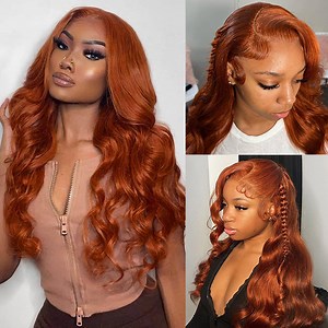 Black Widow Inspired Ginger Copper Wig 13×4 Front Wigs Trendy Colored Hair