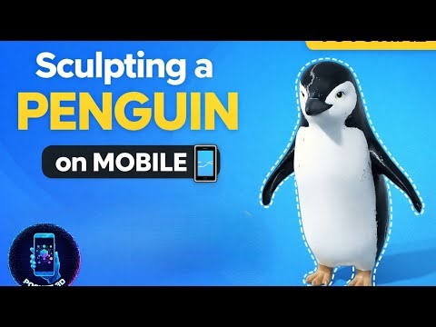 How to Sculpt a Penguin on MOBILE 📱 | D3D Sculpture Tutorial