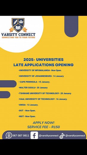 Late Applications Open for South African Universities 2025
